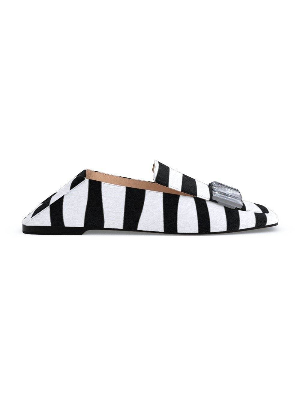 schwarze und weiße Leder Slipper von Sergio Rossi, €850 | farfetch.com ...